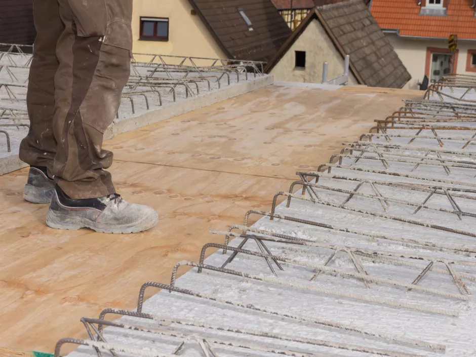 Informationen über eine Elementdecke